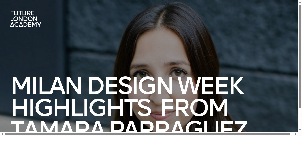 Milan Design Week highlights from Tamara Parraguez
